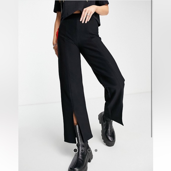 Noisy may | Pants & Jumpsuits | Slit Hem Wide Leg Pants | Poshmark